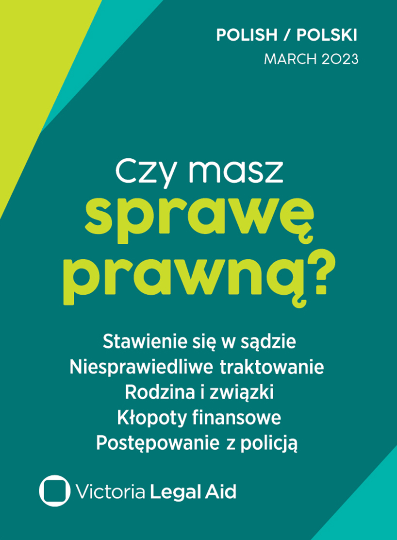 Victoria Legal Aid help card (Polish) | Victoria Legal Aid