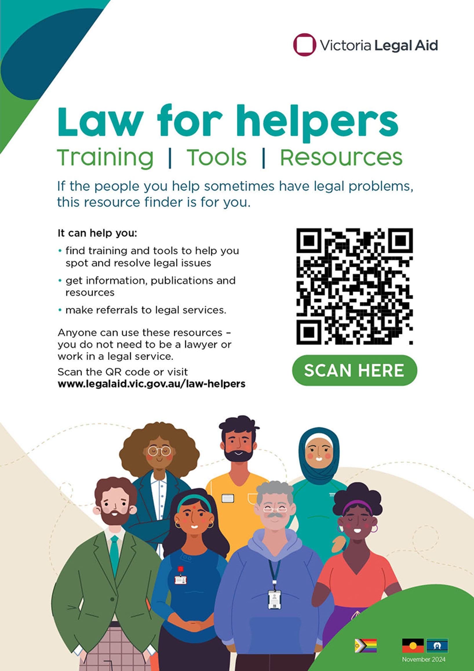 Law for helpers poster | Victoria Legal Aid